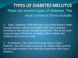 Comprehensive Clinical Overview of Diabetes Mellitus: Types, Symptoms ...