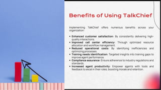 Welcome to TalkChief - Your Ultimate Call Center Quality Software | PPT