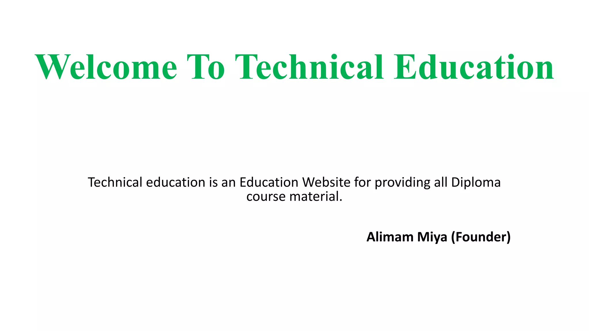 Technical education | PPT