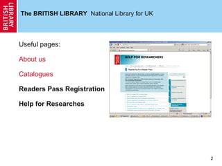 Welcome to the British Library the world's knowledge | PPT | Books and ...