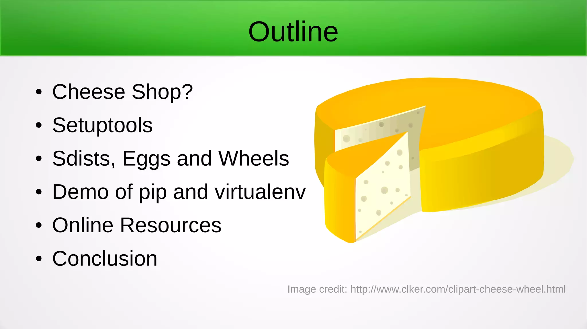 Welcome to the Cheese Shop: setuptools, virtualenv and PyPUG | PPT