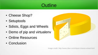 Welcome to the Cheese Shop: setuptools, virtualenv and PyPUG | PPT ...