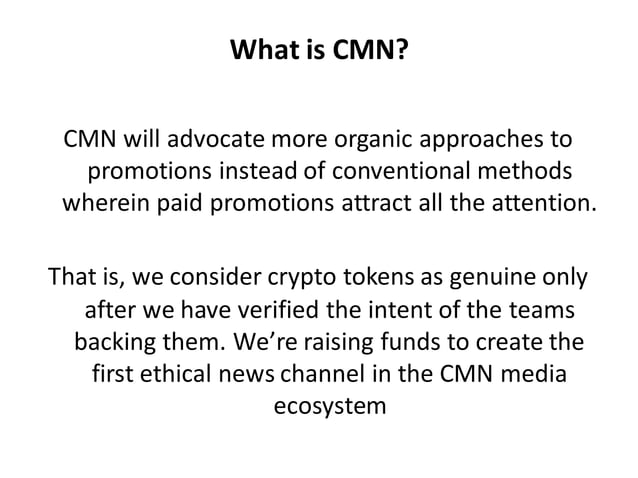 Welcome to the cmn crypto media network | PPT