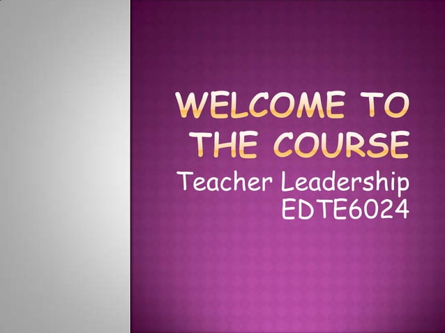 Welcome to the course | PPT