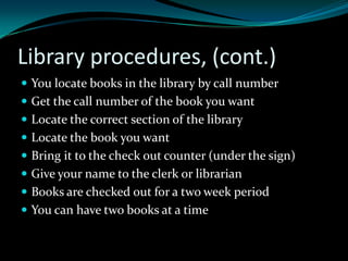 Welcome To The Dcms Library | PPTX | Education