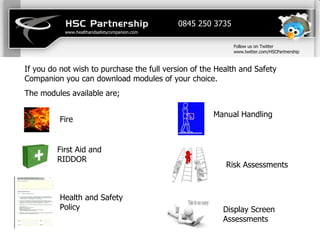 Welcome To The Health And Safety | PPT