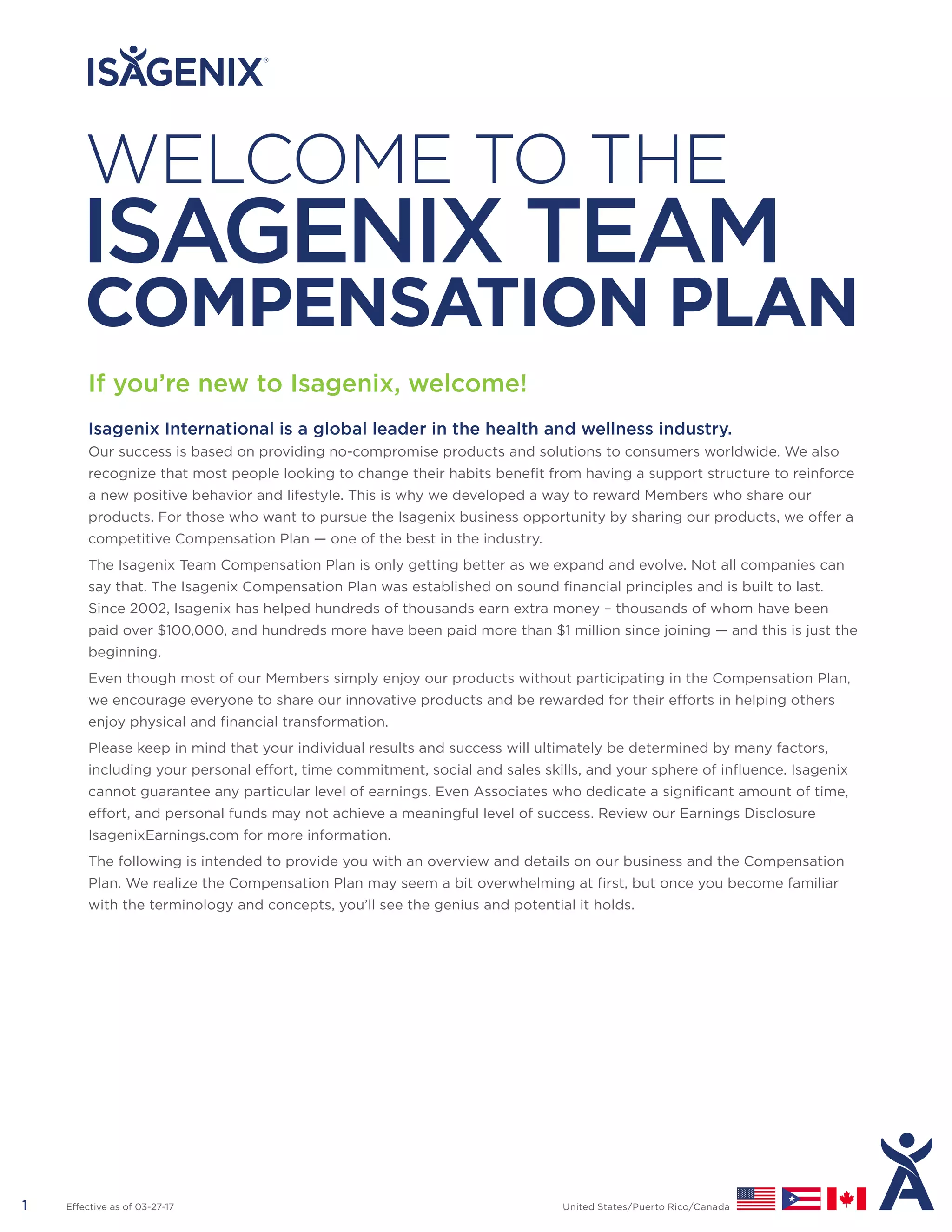 Welcome to the Isagenix Compensation Plan | PDF