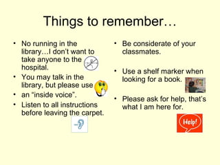 Welcome to the library | PPT