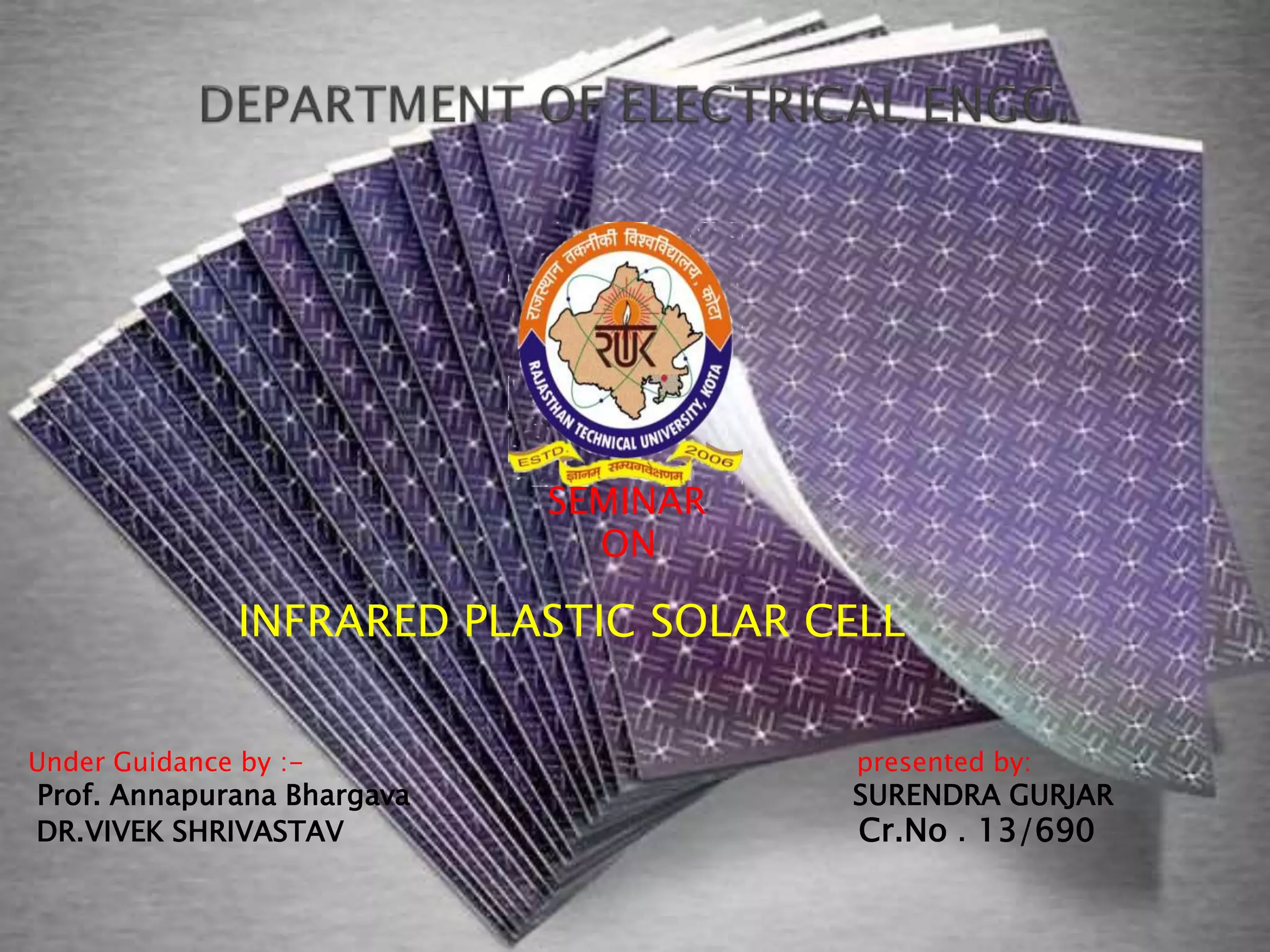 infrared plastic solar cell | PPTX