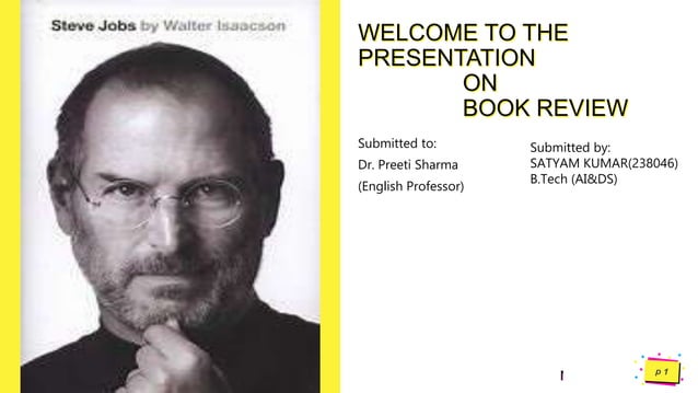 book review on steve jobs life style and his tolal life journey | PPTX