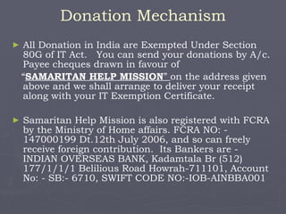 Welcome To The World Of Samaritan Help Mission | PPT