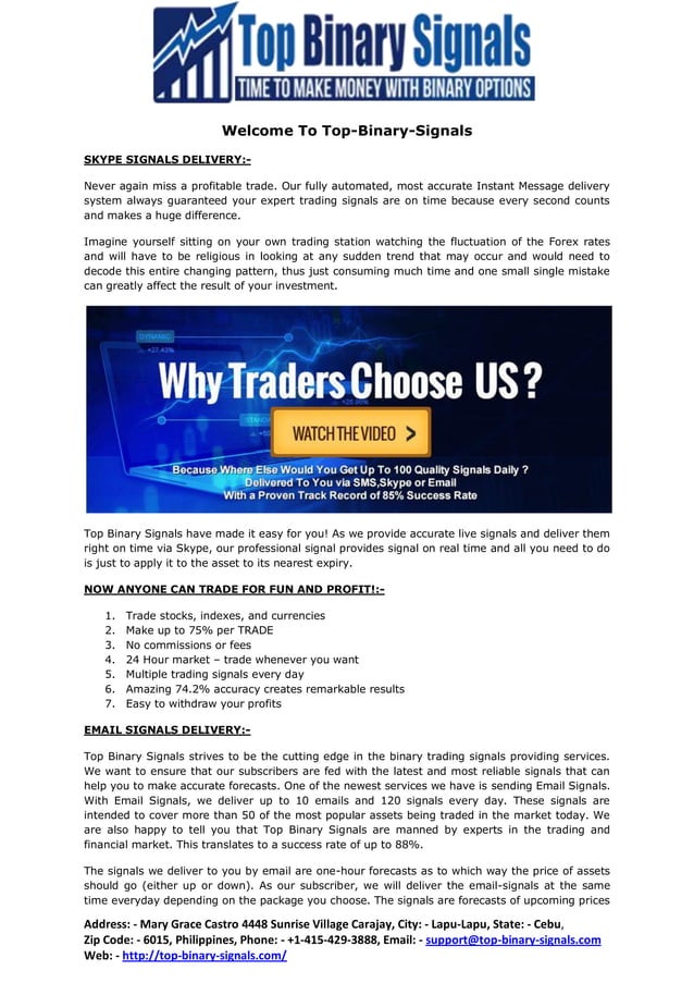 Welcome To Top-Binary-Signals | PDF