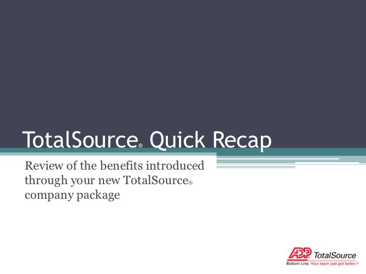 Welcome to TotalSource