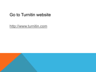 Welcome to turnitin! | PPTX