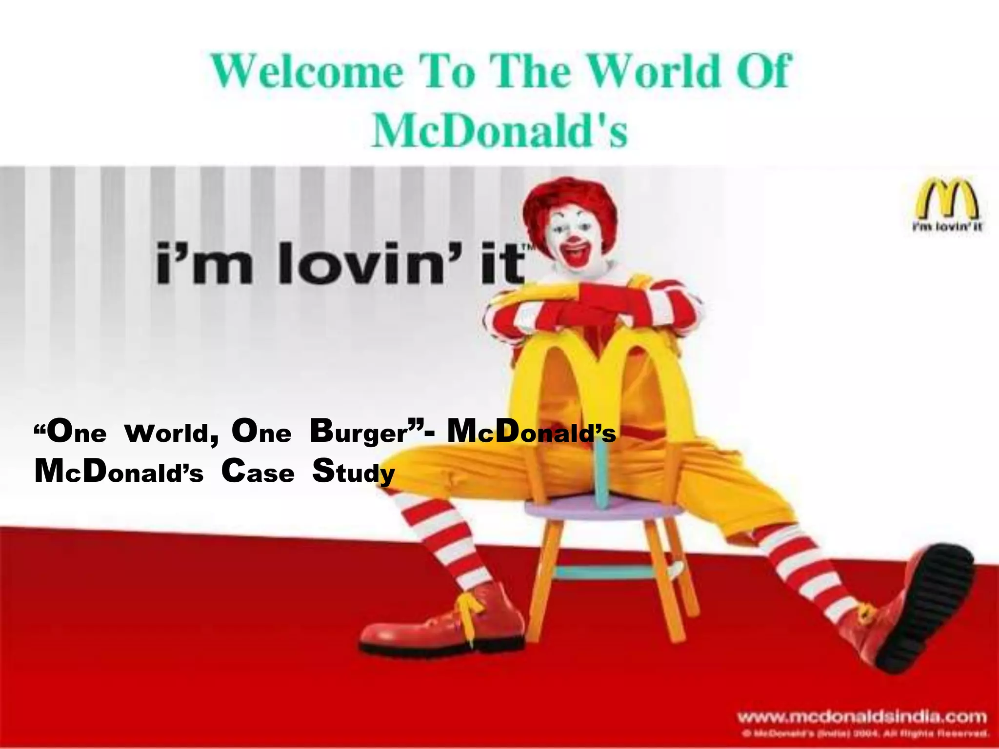 Welcome to world of mc donalds | PPTX