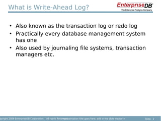PostgreSQL Write-Ahead Log (Heikki Linnakangas) | PDF