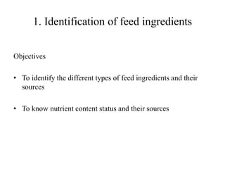 identification of feed ingredients | PPT