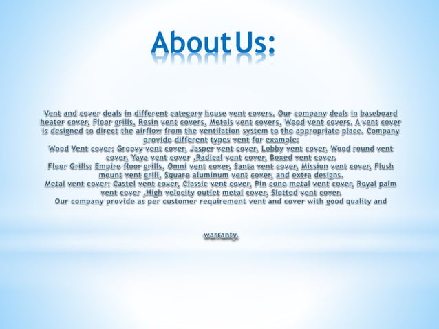 vent covers | PPT