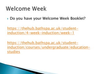 Welcome week general welcome meeting (1) | PPT
