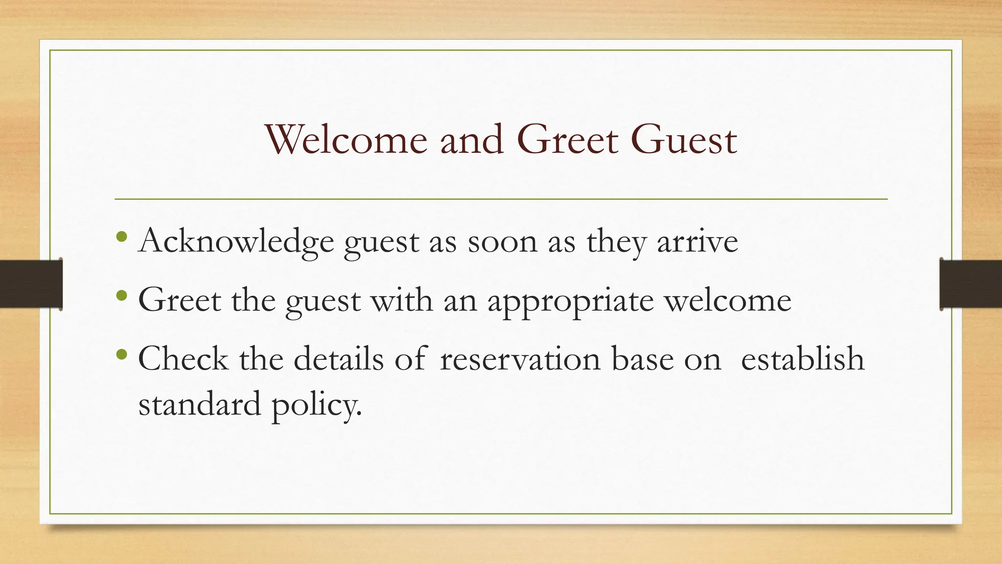 Welcoming the Guest and take food and beverage.pptx