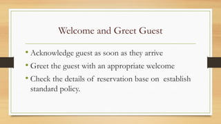 Welcoming the Guest and take food and beverage.pptx