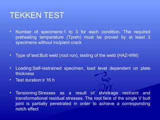 Weldability testings | PPT
