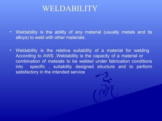 Weldability testings | PPT