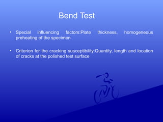 Weldability testings | PPT