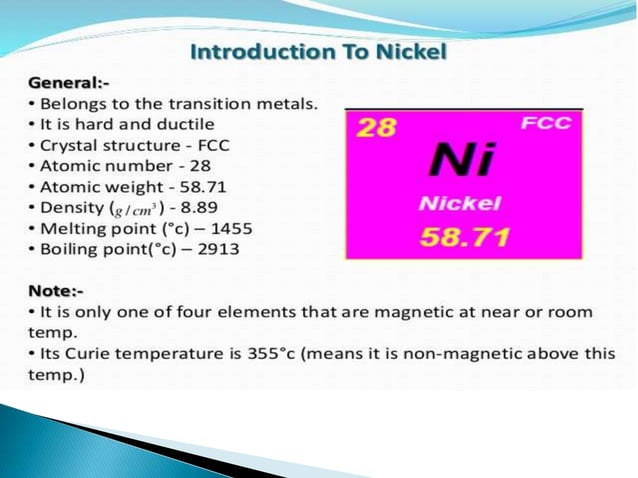 Weldability of ni & ti alloys | PPTX | Chemistry | Science