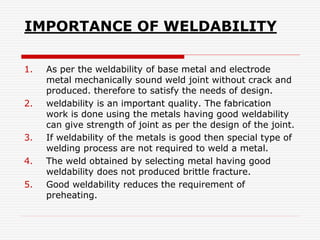 Weldability | PPTX