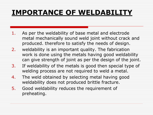 Weldability | PPTX | Chemistry | Science