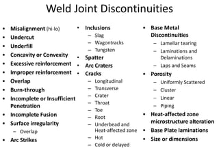 Weld defects and discontinuities | PPTX