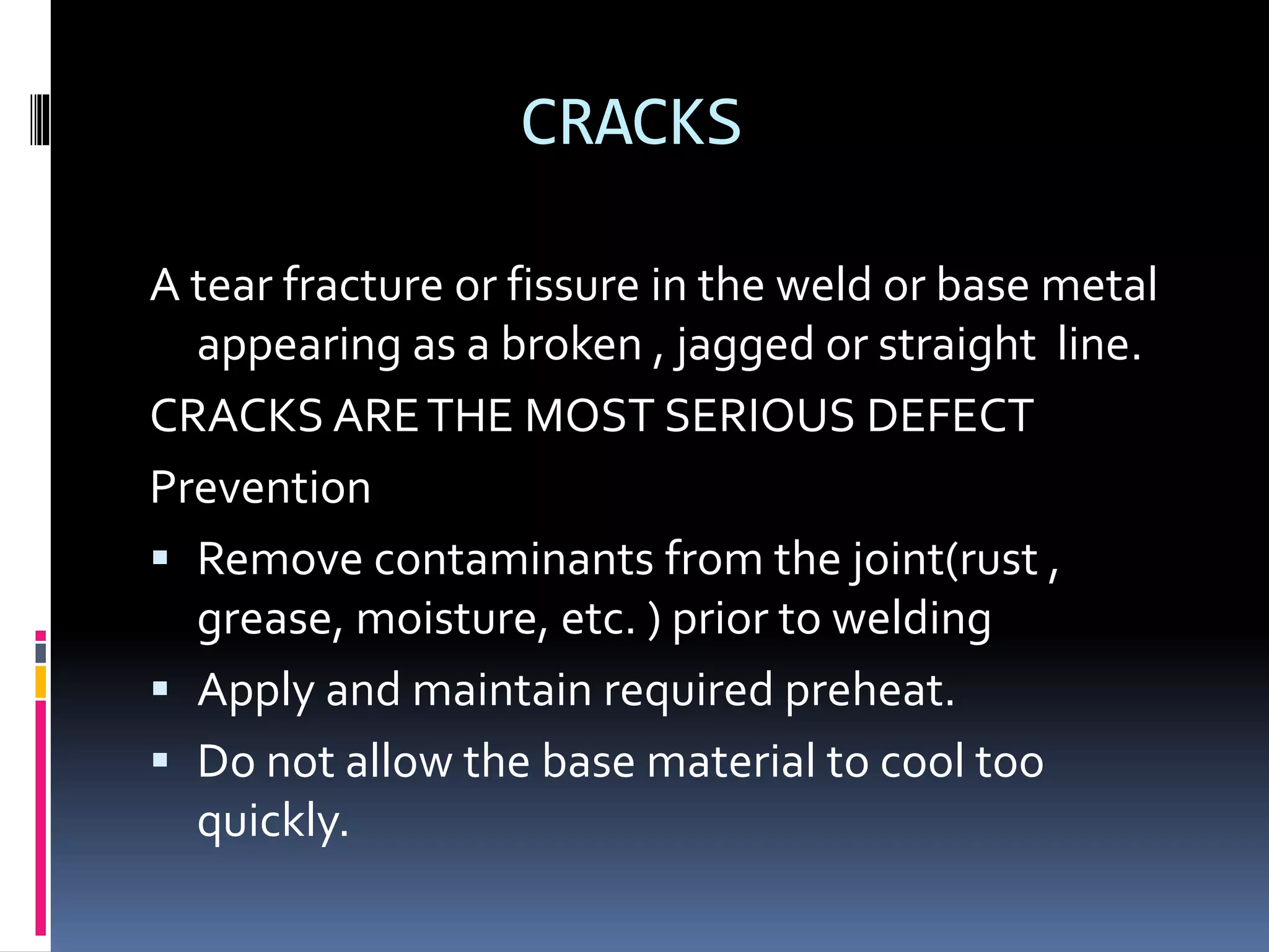 WELD DEFECTS FOR VISUAL INSPECTION.pptx