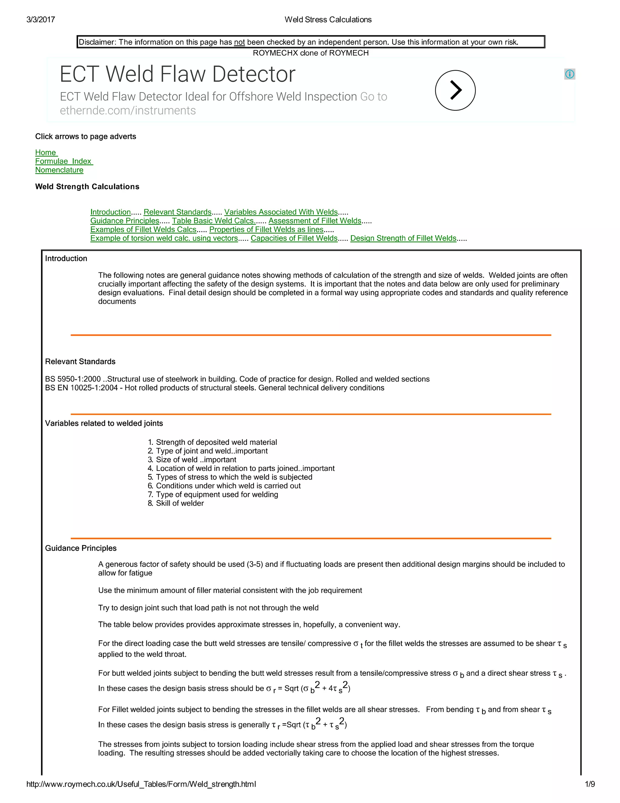 Weld design strength | PDF