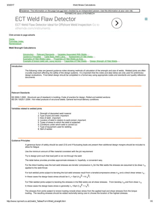 Weld design strength | PDF