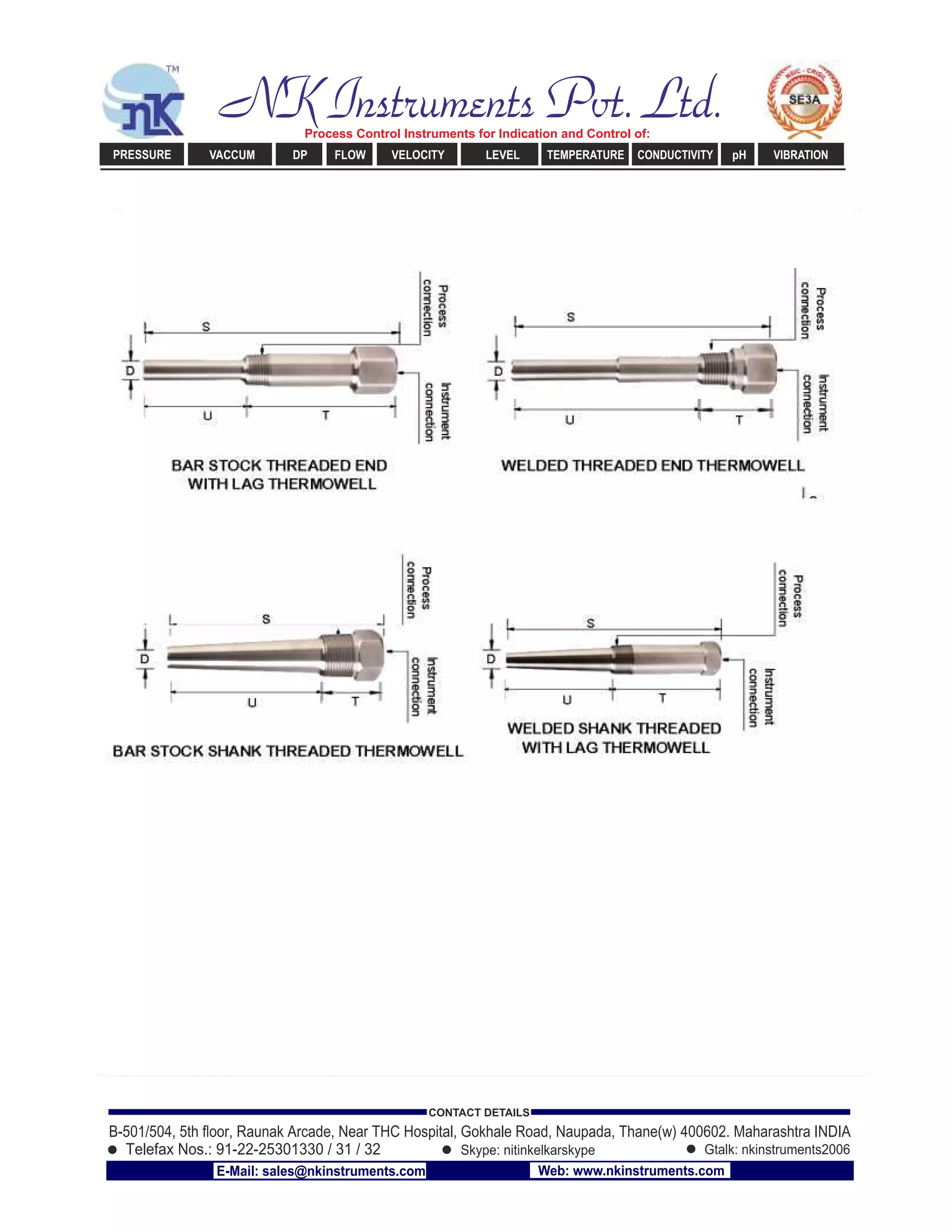 Welded shank with lag threaded end thermowell | PDF