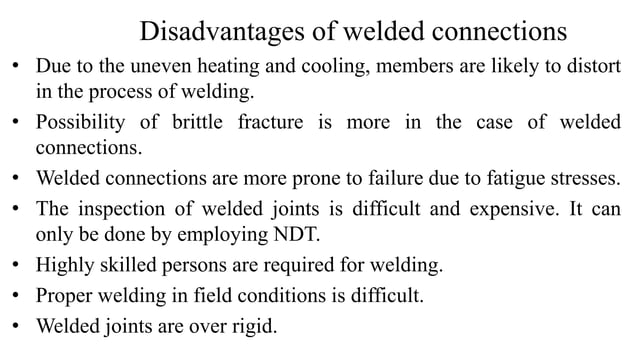 welded connections types and fillet weld design | PPTX