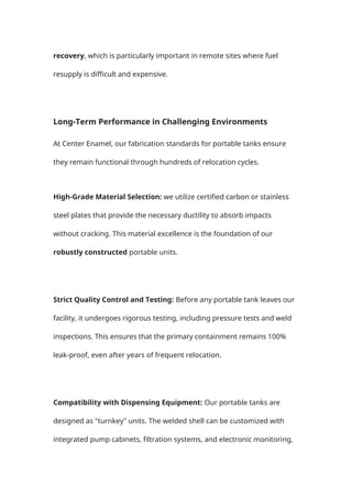 Welded Steel Tanks for Portable Fuel Storage Robustly constructed to ...