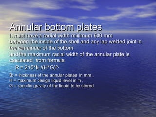 Welded steel tanks for storage oil | PPT
