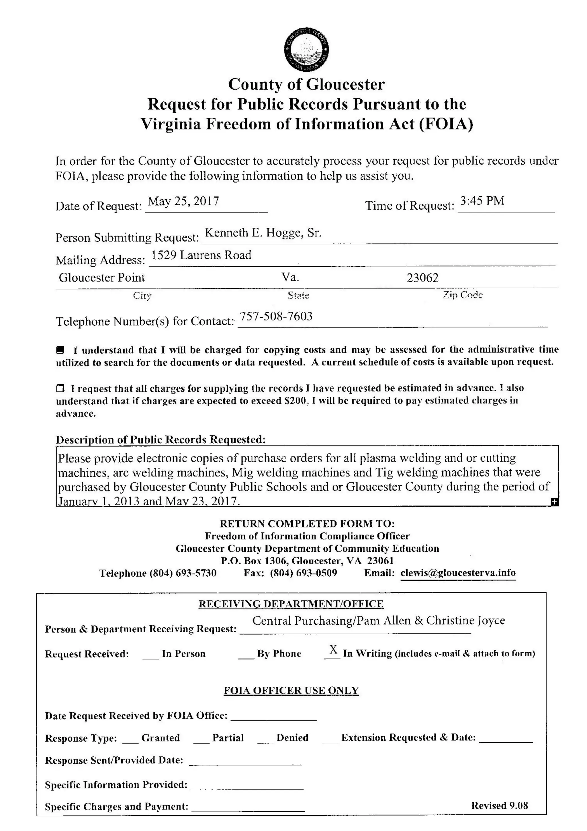 Welder FOIA Response | PDF