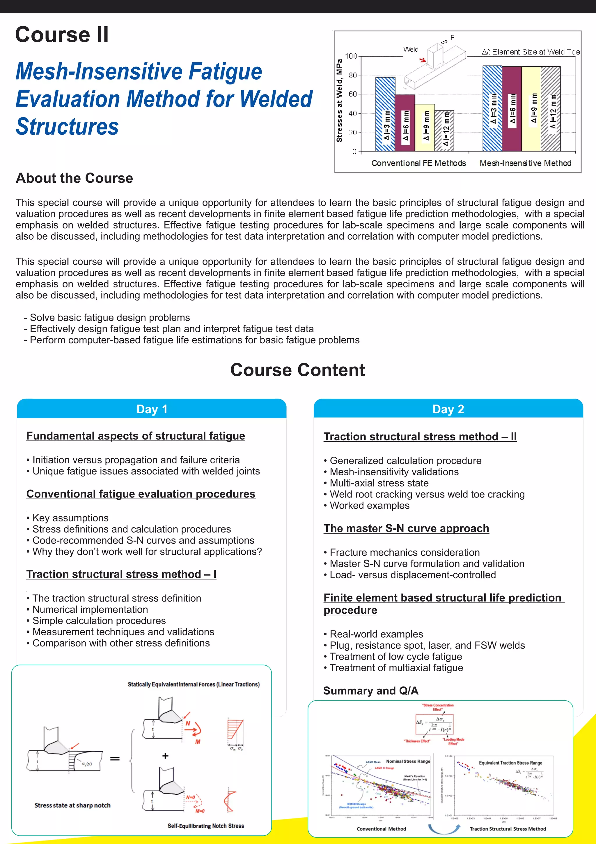 Course I : Weld Residual Stresses, Distortions, and Fitness for Service Course II : Mesh ...