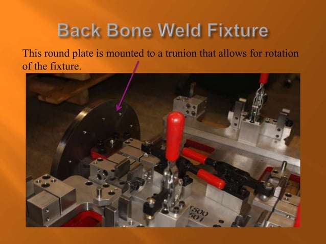 Weld fixture with back bone and trunion | PPTX