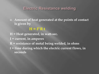 electric resistance welding | PPTX