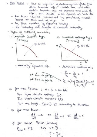 Welding notes for GATE mechanical engineering | PDF