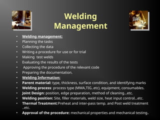 Welding Procedures in Thermal and oil & gas-ppt | PPT