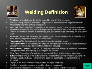 Welding Procedures in Thermal and oil & gas-ppt | PPT