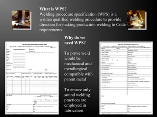 Welding Procedures in Thermal and oil & gas-ppt | PPT