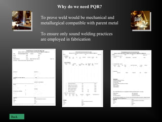 Welding Procedures in Thermal and oil & gas-ppt | PPT