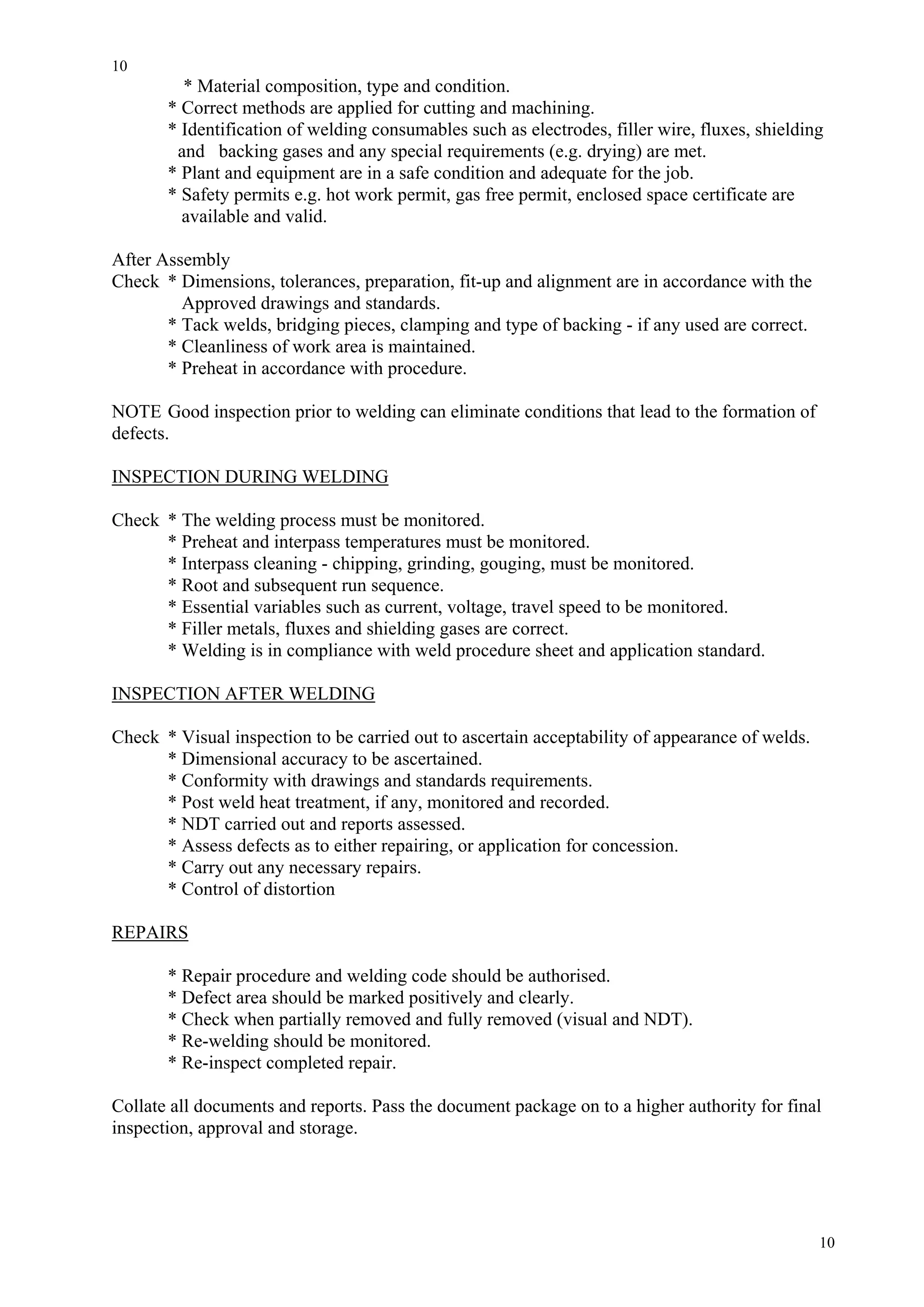 Welding visual inspection | PDF