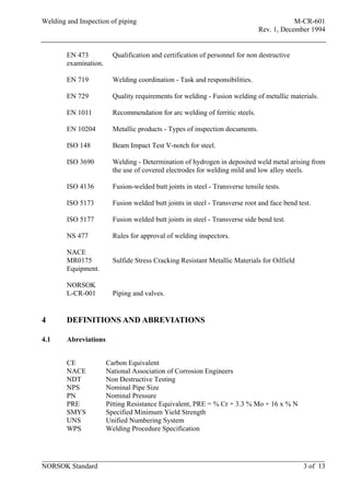 Welding and inspection of piping | PDF